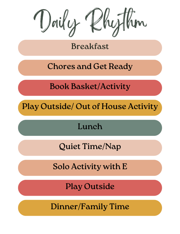 Daily and Weekly Rhythm Printable | Editable Homeschool & Family ...